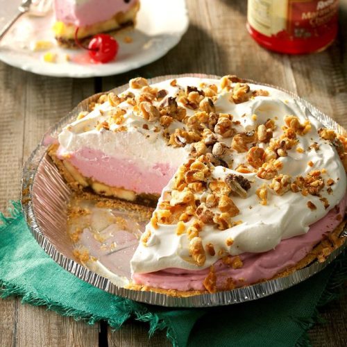 Frozen Banana Split Pie - THE RECIPE STOP