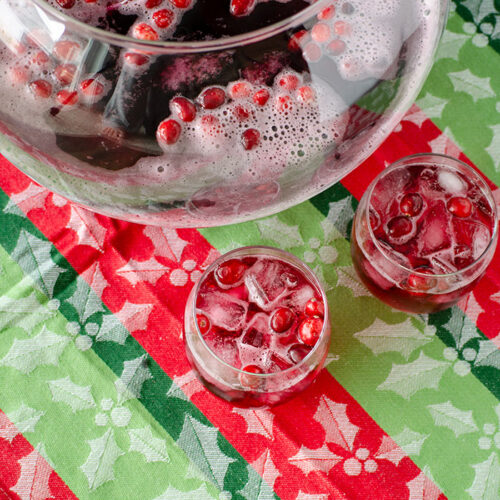 Easy Sparkling Cranberry Apple Cider Punch - THE RECIPE STOP